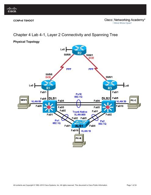 Chapter 3 Lab A - Securing Administrative Access Using AAA and ...