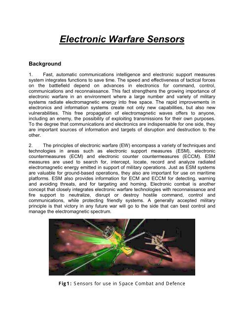 Electronic Warfare Sensors - Integrated Defence Staff