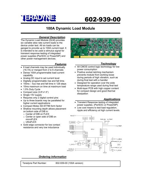 100A Dynamic Load Module - Teradyne GSO