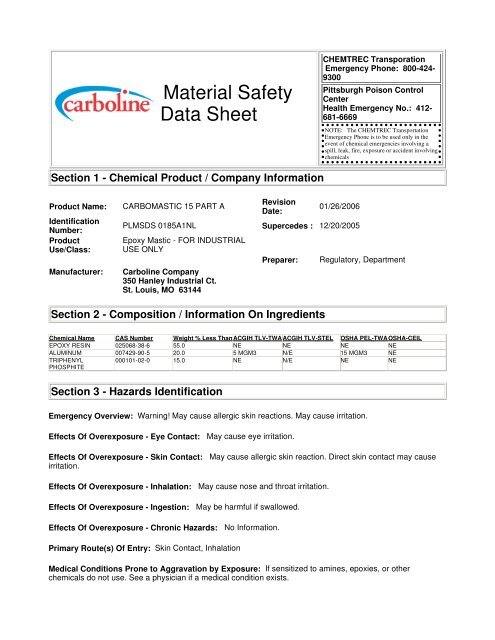 msds-carbomastic-15f.. - Protection Engineering