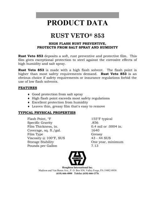 RUST VETOÂ® 853