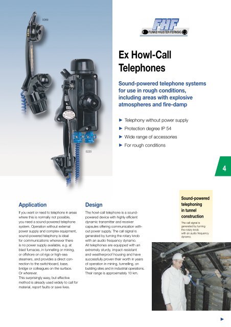 Ex Howl-Call Telephones - FHF Safety Products