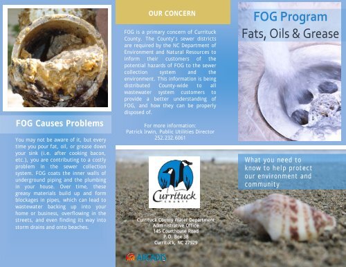 FOG Program Fats, Oils & Grease - Currituck County Government