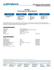 DYMAX 1181-M-GEL Medical Device Adhesive Product Data Sheet