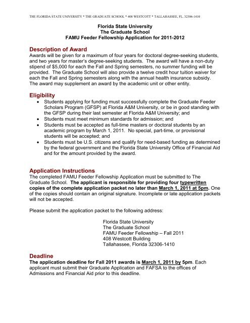 Application Form.pdf - The Graduate School - Florida State University