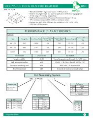 CAPACITOR / RESISTOR CHIP CRC Part Numbering System