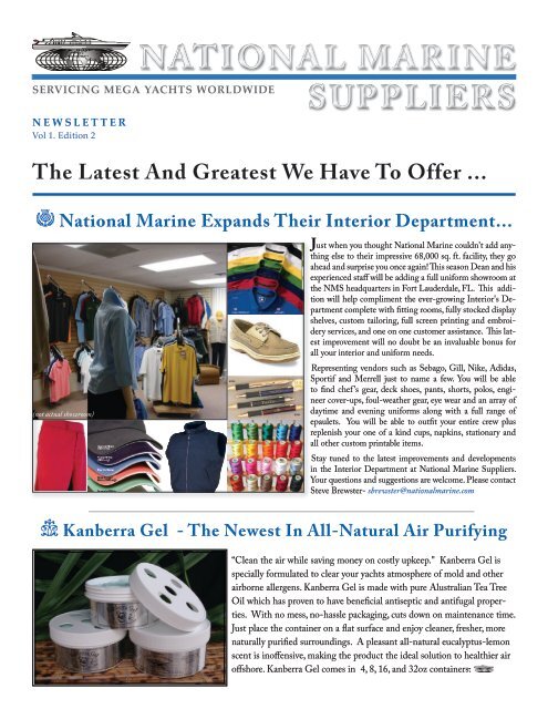 News Letter 2008 - National Marine Suppliers