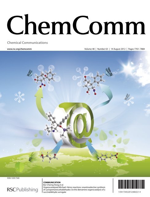 Our work was selected on the front cover artwork of Chem. Commun.
