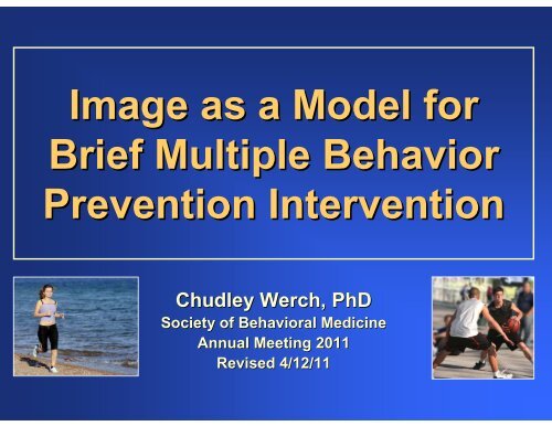 Image as a Model for Brief Multiple Behavior Prevention Intervention
