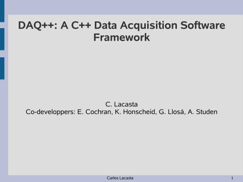 DAQ++: A C++ Data Acquisition Software Framework