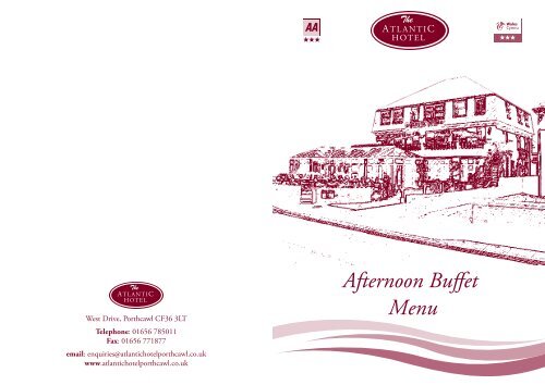 Afternoon Buffet Menu - Atlantic Hotel
