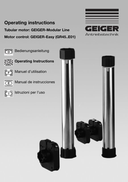 Operating instructions - Geiger Antriebstechnik