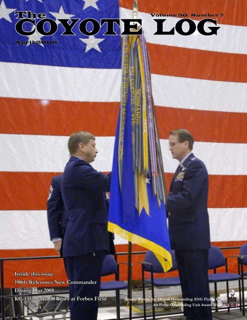 COYOTE LOG - 190th Air Refueling Wing, Kansas Air National Guard