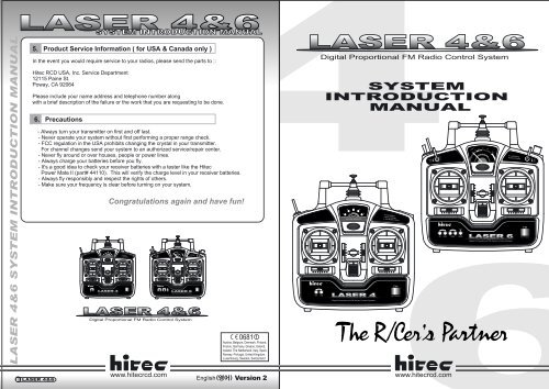 SYSTEM INTRODUCTION MANUAL - Horizon Hobby