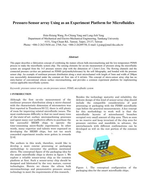Pressure-Sensor array Using as an Experiment Platform for ...