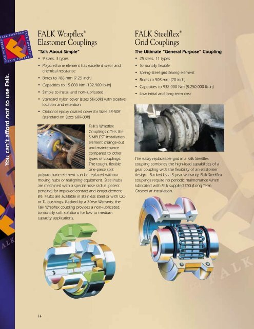 FALK Wrapflex® Elastomer Couplings FALK Steelflex ... - Richards Co.