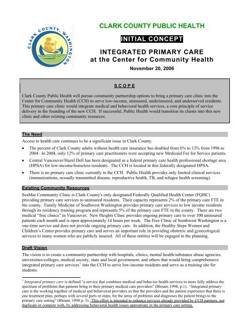 Integrated Primary Care - Medical Home