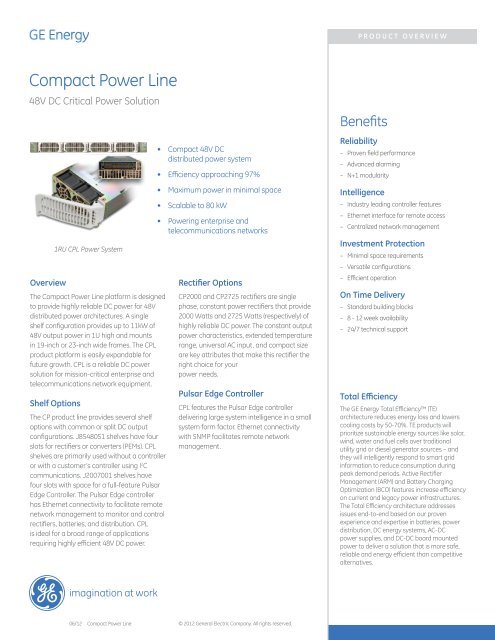 Compact Power Line - GE - Lineage Power