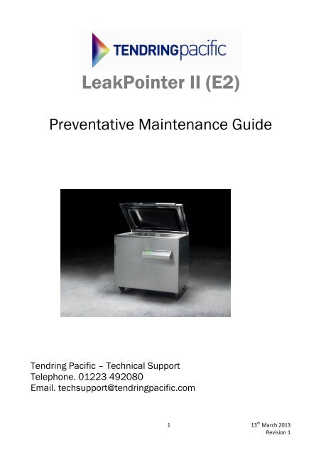 LeakPointer II E2 Preventative Maintenance Guide - Tendring Pacific