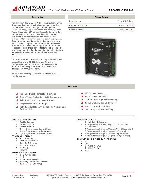 dpcanie-015a400.pdf - Advanced Motion Controls