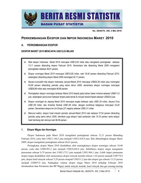 Selengkapnya (pdf-file) - Badan Pusat Statistik