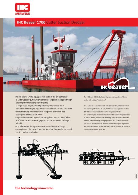 IHC Beaver 1700 Cutter Suction Dredger - Dredgepoint