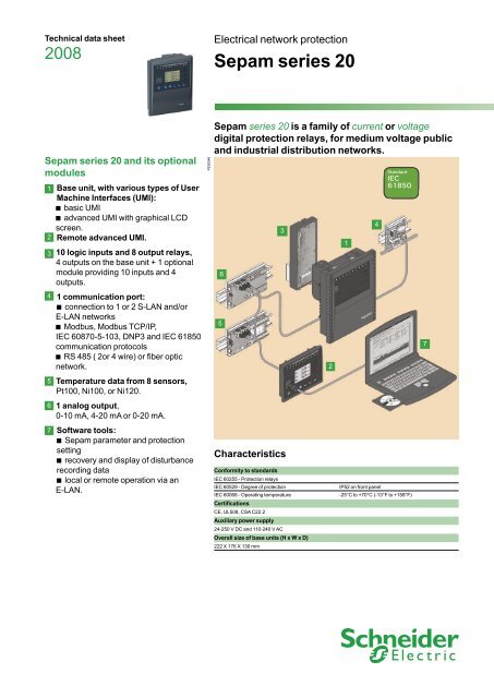 Sepam series 20 - Schneider Electric