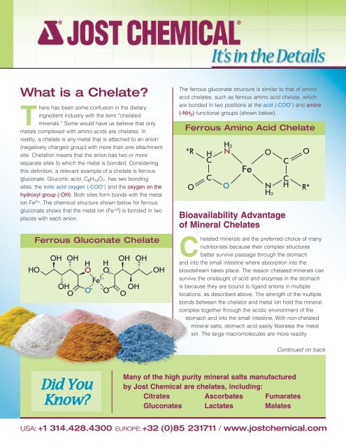 What is a Chelate? - Jost Chemical