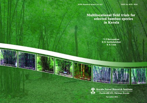 Multilocational field trials for selected bamboo species