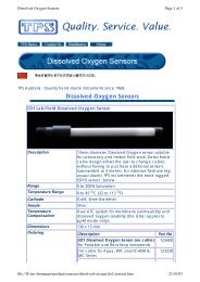YSI-5700 Series Dissolved Oxygen Sensors - TPS