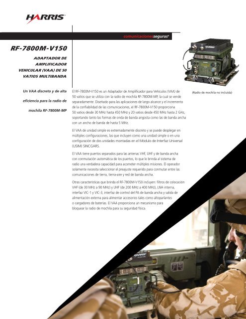 RF-7800M-V150 50-Watt Multiband Vehicular Amplifier Adapter (VAA)