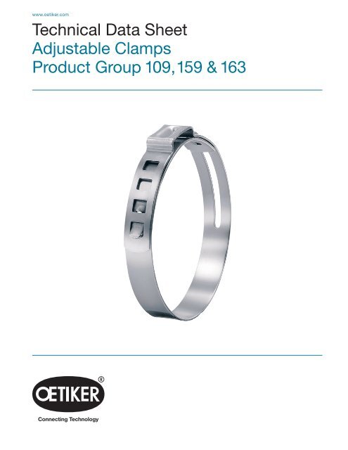 Technical Data Sheet Adjustable Clamps Product Group ... - Oetiker