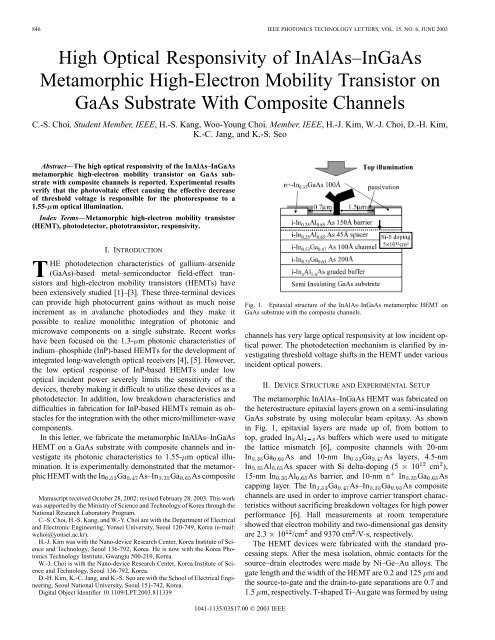 High optical responsivity of InAlAs-InGaAs metamorphic high ...