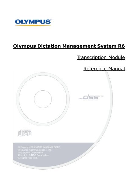 Olympus Dictation Management System R6 ... - eDist Marketing