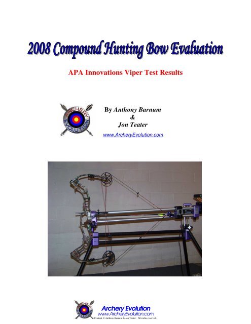 APA Innovations Viper-Flagship - Archery History