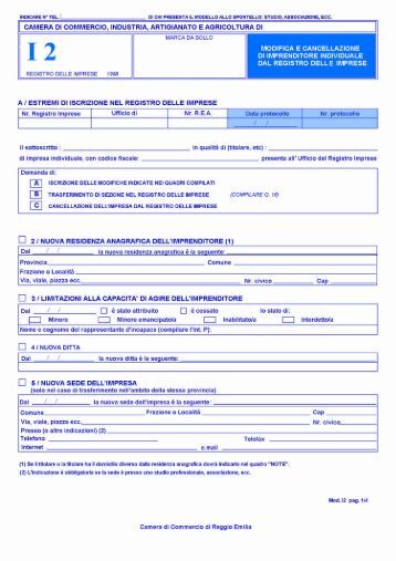 Modello D dichiarazione terzo produttore - Camera di Commercio di ...