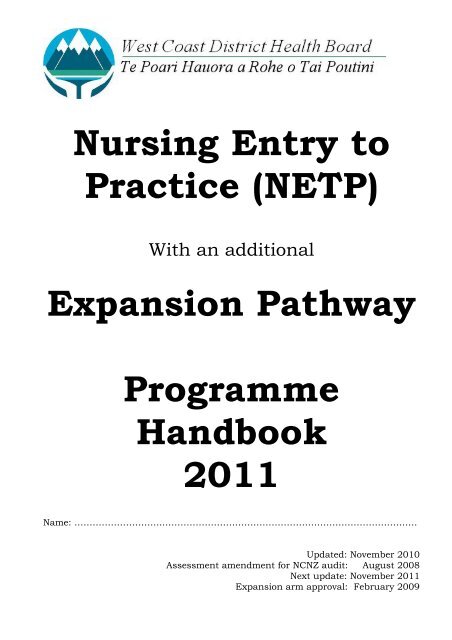 Nursing Entry to Practice (NETP) Expansion Pathway Programme ...