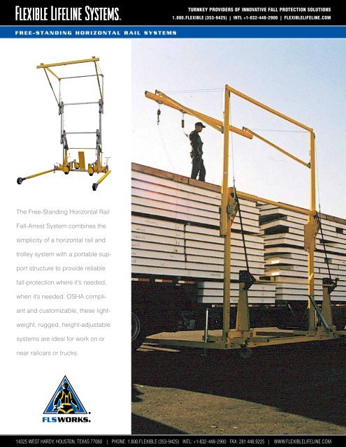 Freestanding Horizontal Rail - Flexible Lifeline Systems
