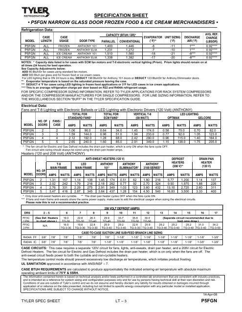 specification sheet p5fgn â ¢ p5fgn narrow glass door ... - Hill Phoenix