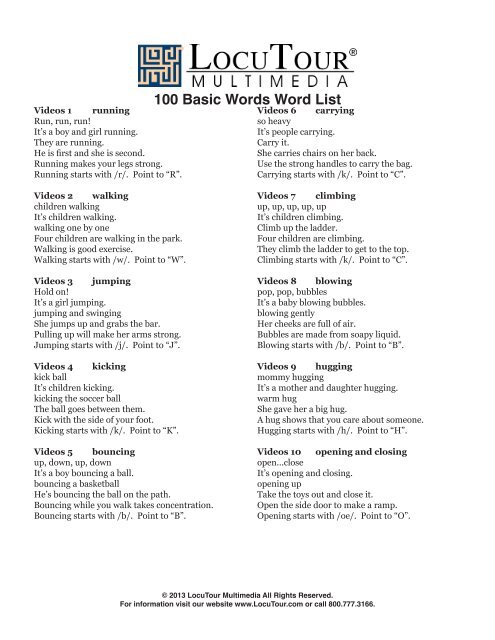 100 Basic Words Word List 100-basic-words-word-list