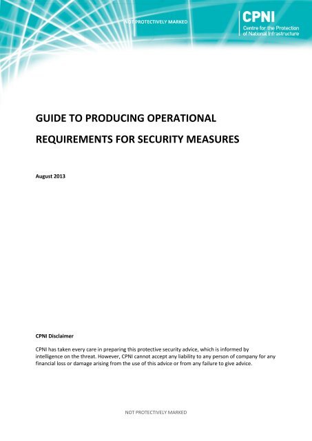 Operational Requirement - CPNI