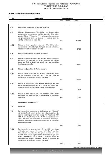 MAPA DE QUANTIDADES GLOBA