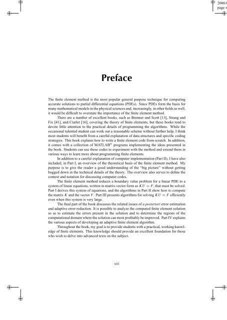 Preface - Mathematical Sciences