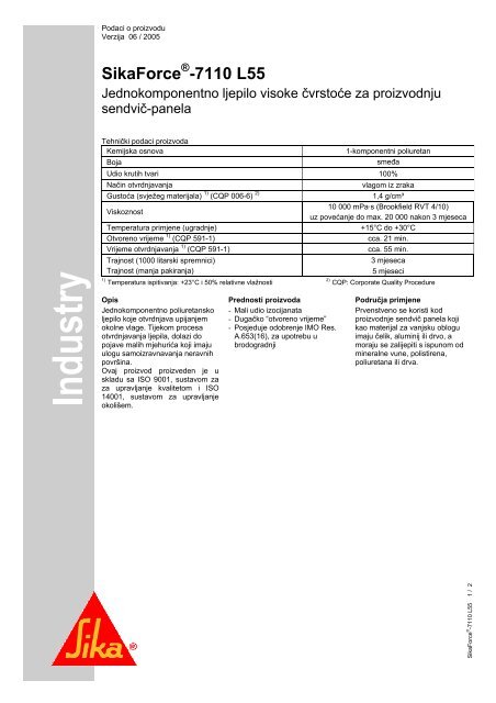 SikaForce -7110 L55 - Sika Croatia