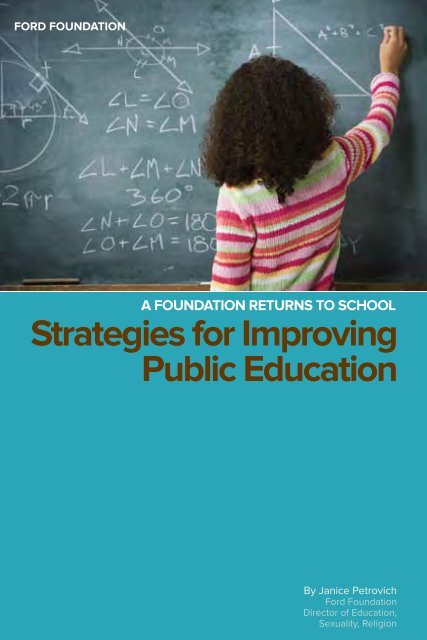 Strategies for Improving Public Education: A ... - Ford Foundation