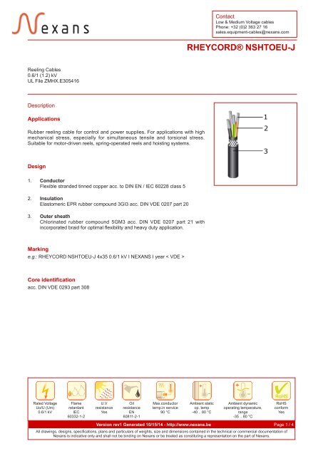 Download the PDF datasheet - Nexans