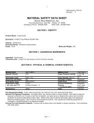 MATERIAL SAFETY DATA SHEET - Sasolwax US