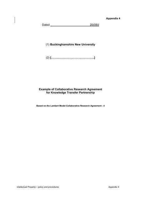 Intellectual Property - Policy & Procedures: Appendix 04: example ...