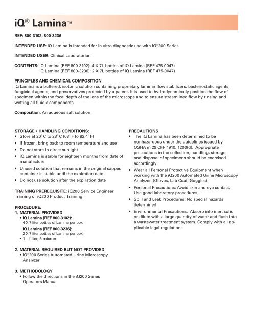 iQ ® Lamina REF: 800-310