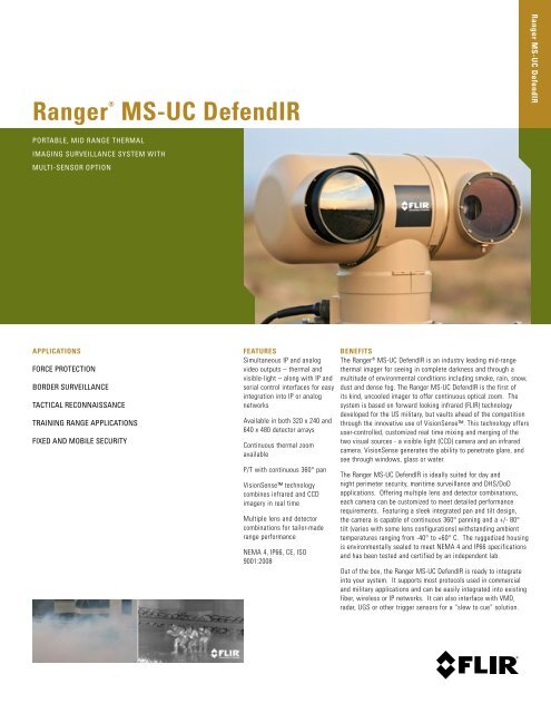 Ranger® MS-UC DefendIR - FLIR.com - FLIR Systems